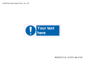 Custom mandatory sign - MV3002