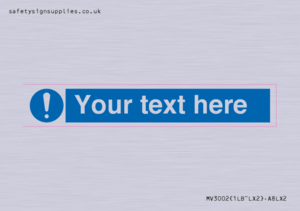 Custom mandatory sign - MV3002