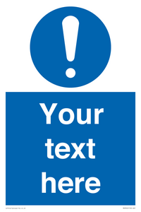 Custom mandatory sign - MV3002