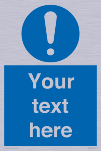 Custom mandatory sign - MV3002