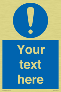 Custom mandatory sign - MV3002