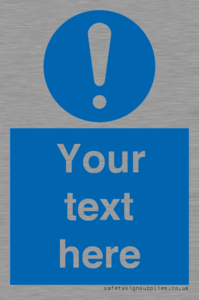 Custom mandatory sign - MV3002