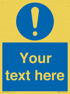 Custom mandatory sign - MV3002
