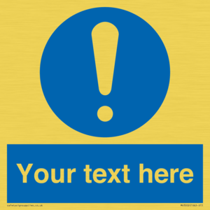 Custom mandatory sign - MV3002