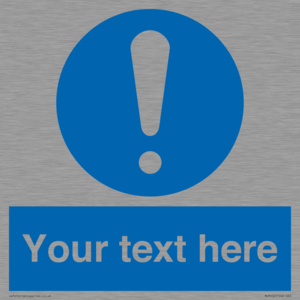 Custom mandatory sign - MV3002
