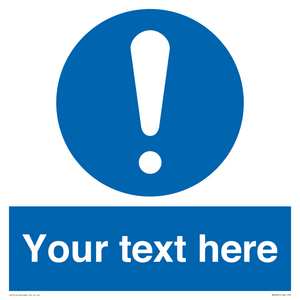 Custom mandatory sign - MV3002