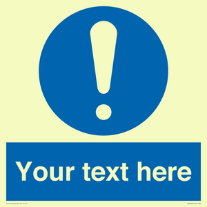 Custom mandatory sign from Safety Sign Supplies