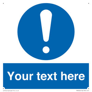 Custom mandatory sign - MV3002