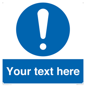 Custom mandatory sign - MV3002