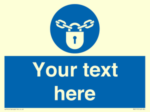 Custom Lock Sign from Safety Sign Supplies