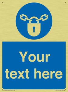 Custom Lock Sign from Safety Sign Supplies