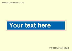 Custom Blank mandatory (blue) Sign from Safety Sign Supplies