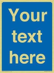 Custom Blank mandatory (blue) Sign from Safety Sign Supplies