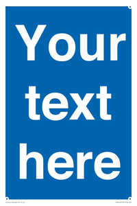 Custom Blank mandatory (blue) Sign from Safety Sign Supplies