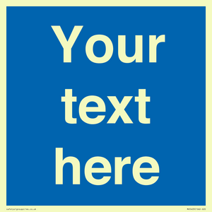 Custom Blank mandatory (blue) Sign from Safety Sign Supplies