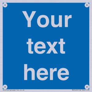 Custom Blank mandatory (blue) Sign from Safety Sign Supplies