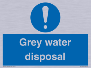 Grey water disposal from Safety Sign Supplies