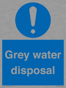 Grey water disposal from Safety Sign Supplies