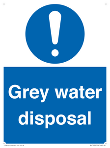 Grey water disposal from Safety Sign Supplies