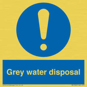Grey water disposal from Safety Sign Supplies
