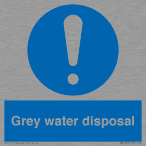 Grey water disposal from Safety Sign Supplies