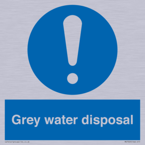 Grey water disposal from Safety Sign Supplies