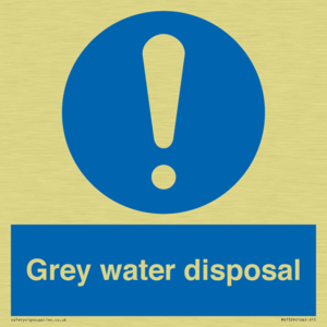 Grey water disposal from Safety Sign Supplies