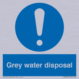 Grey water disposal from Safety Sign Supplies