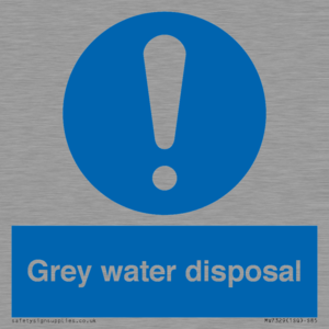 Grey water disposal from Safety Sign Supplies