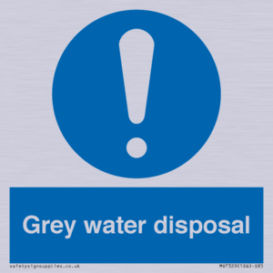 Grey water disposal from Safety Sign Supplies