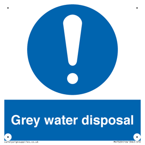 Grey water disposal from Safety Sign Supplies