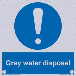 Grey water disposal from Safety Sign Supplies