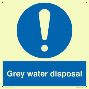 Grey water disposal from Safety Sign Supplies