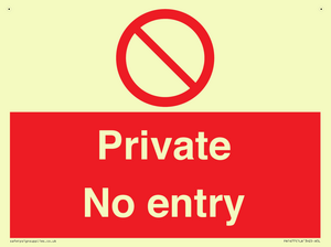 Private No Entry from Safety Sign Supplies