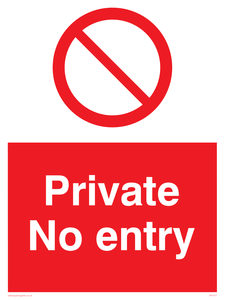 Private No Entry sign from Safety Sign Supplies