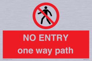 NO ENTRY one way path from Safety Sign Supplies