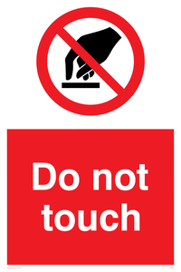 do not touch from Safety Sign Supplies