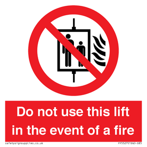 Do not use this lift from Safety Sign Supplies