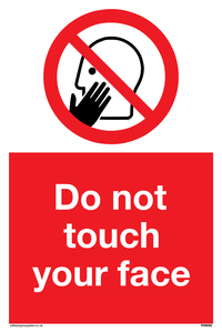 Do not touch face sign from Safety Sign Supplies