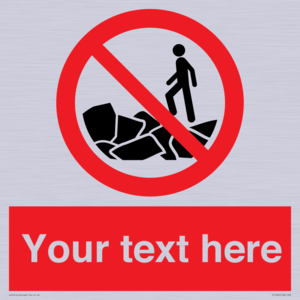 Custom No climbing on rocks from Safety Sign Supplies