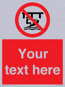 Custom Do not use watercraft in the vicinity of piers from Safety Sign ...