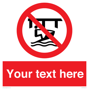 Custom Do not use watercraft in the vicinity of piers from Safety Sign ...