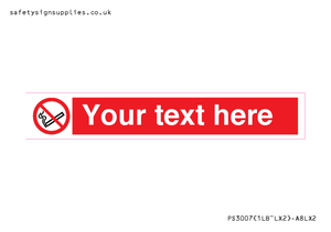 Custom no smoking sign from Safety Sign Supplies