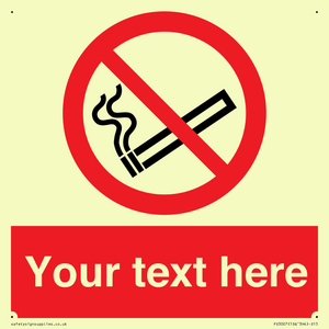 Custom no smoking sign from Safety Sign Supplies