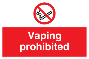Vaping prohibited sign from Safety Sign Supplies
