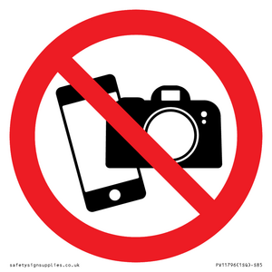 P932 Prohibition: No filming or photography from Safety Sign Supplies