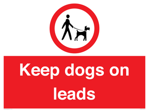 Keep dogs on leads from Safety Sign Supplies