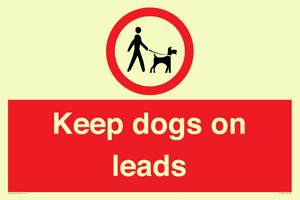 Keep dogs on leads from Safety Sign Supplies