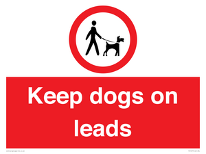 Keep dogs on leads from Safety Sign Supplies