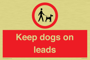 Keep dogs on leads from Safety Sign Supplies